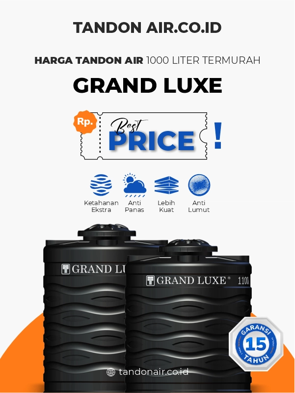 Terjangkau! Ini Harga Tandon Air 1000 Liter Termurah - Tandon Air